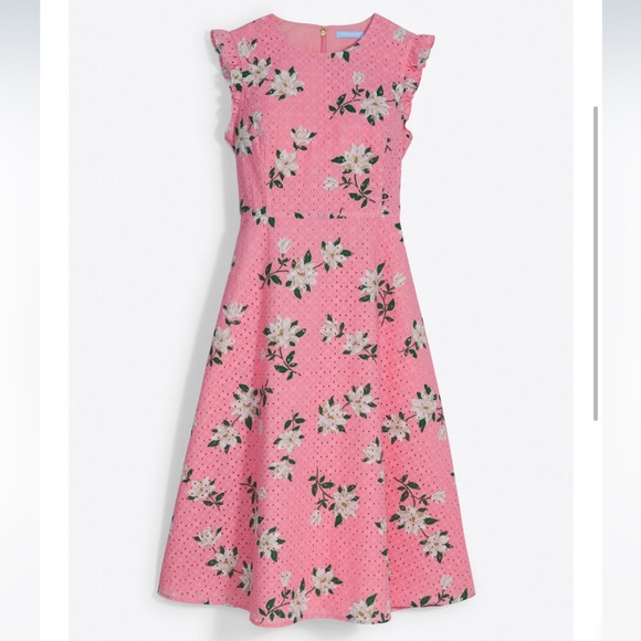 Draper James | Dresses | Draper James Pink Floral Midi Dress In ...